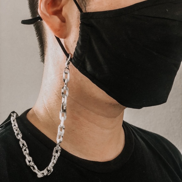 Bare Moon | Accessories | Mens Marble Resin Mask Chain | Poshmark